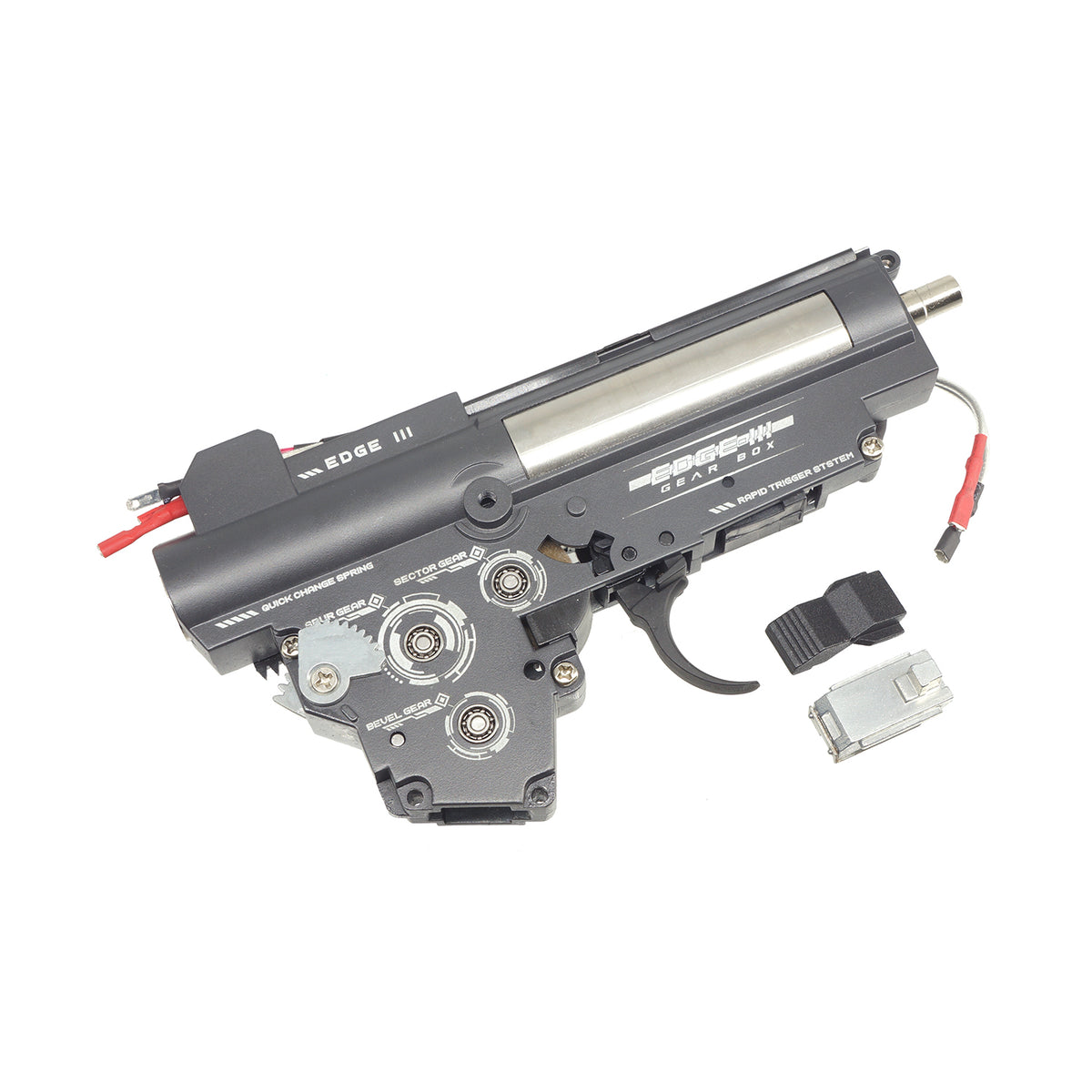 APS Edge III Version 3 Complete Gearbox with FET ( EDGE3 ) – 18 Airsoft