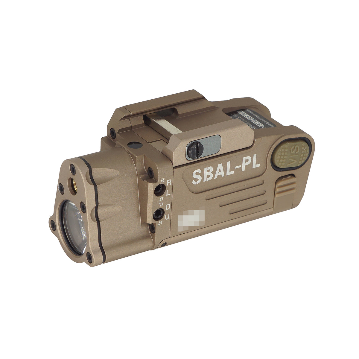 MIC SBAL-PL Dual Beam Aiming Laser Pistol Light for 20mm Rail ( SBAL-P ...